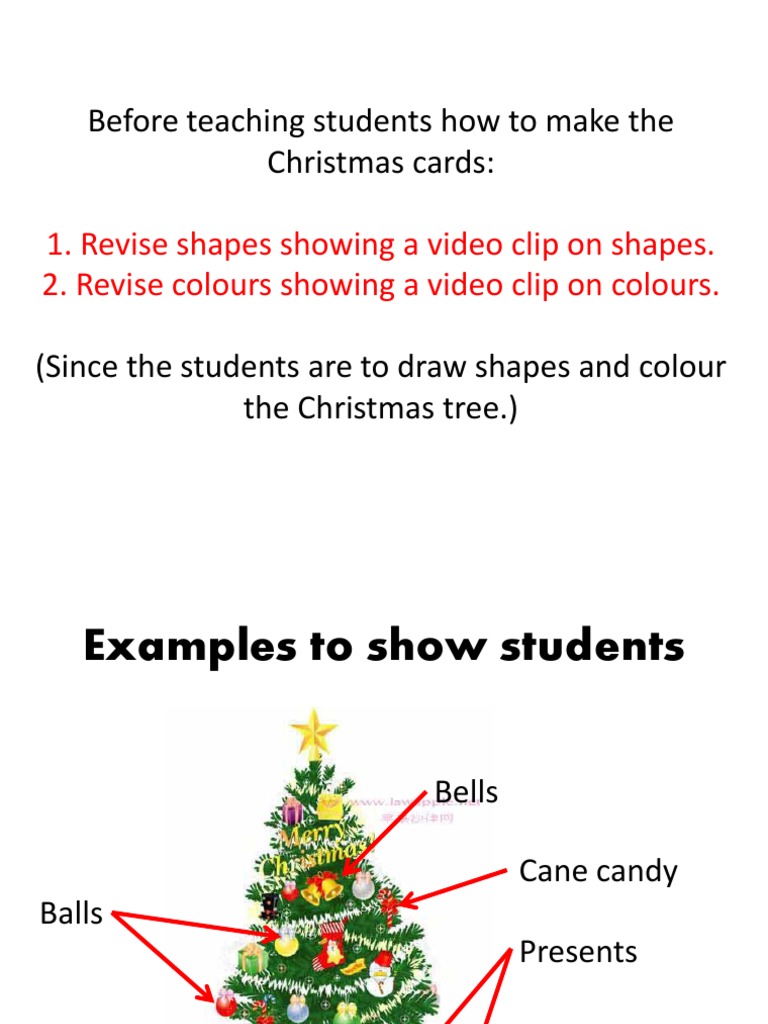 Before Teaching Students How To Make The Christmas Cards | PDF
