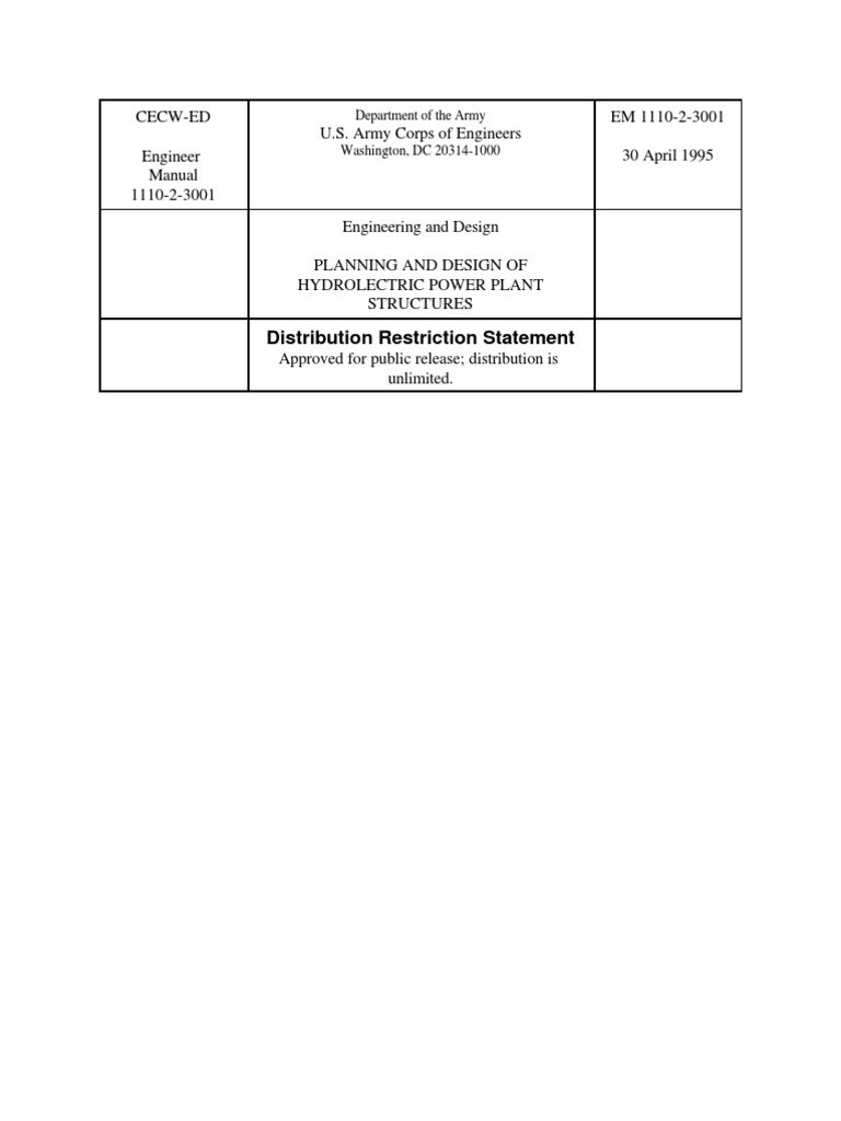 Entire Design of Hydroelectric Power Plant Structure | PDF