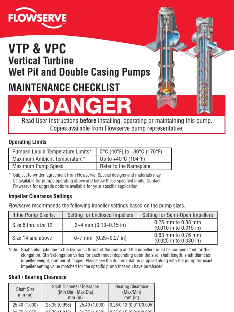 VTP & VPC: Vertical Turbine Wet Pit and Double Casing Pumps Maintenance ...