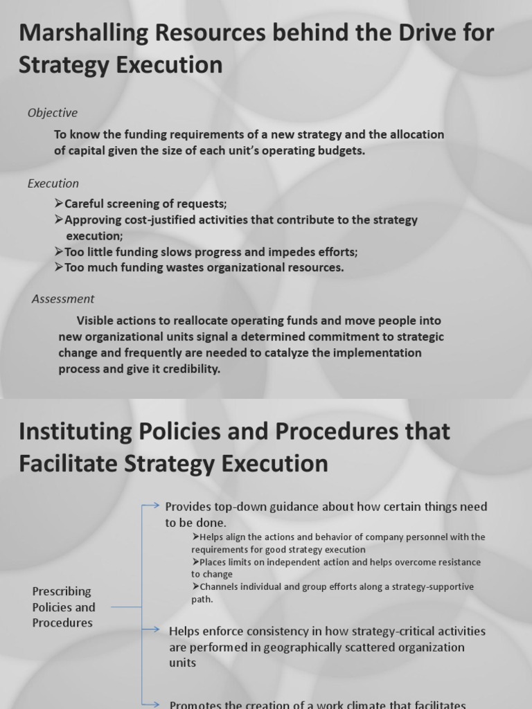 Marshalling Resources Behind The Drive For Strategy Execution | PDF