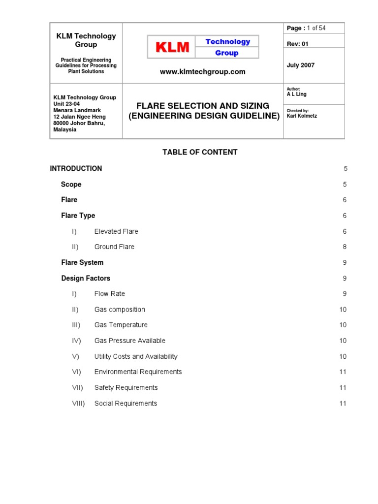 Flare Design and Calculations | PDF | Natural Gas | Combustion