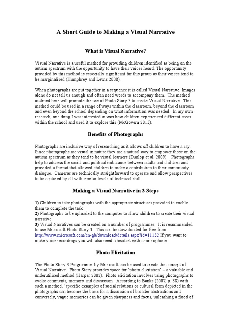 Making A Photo Story Guidance | PDF | Photograph | Narrative