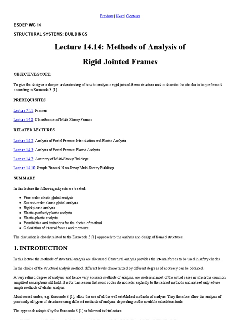 Esdep Lecture Note (WG14) PDF | PDF | Plasticity (Physics) | Buckling