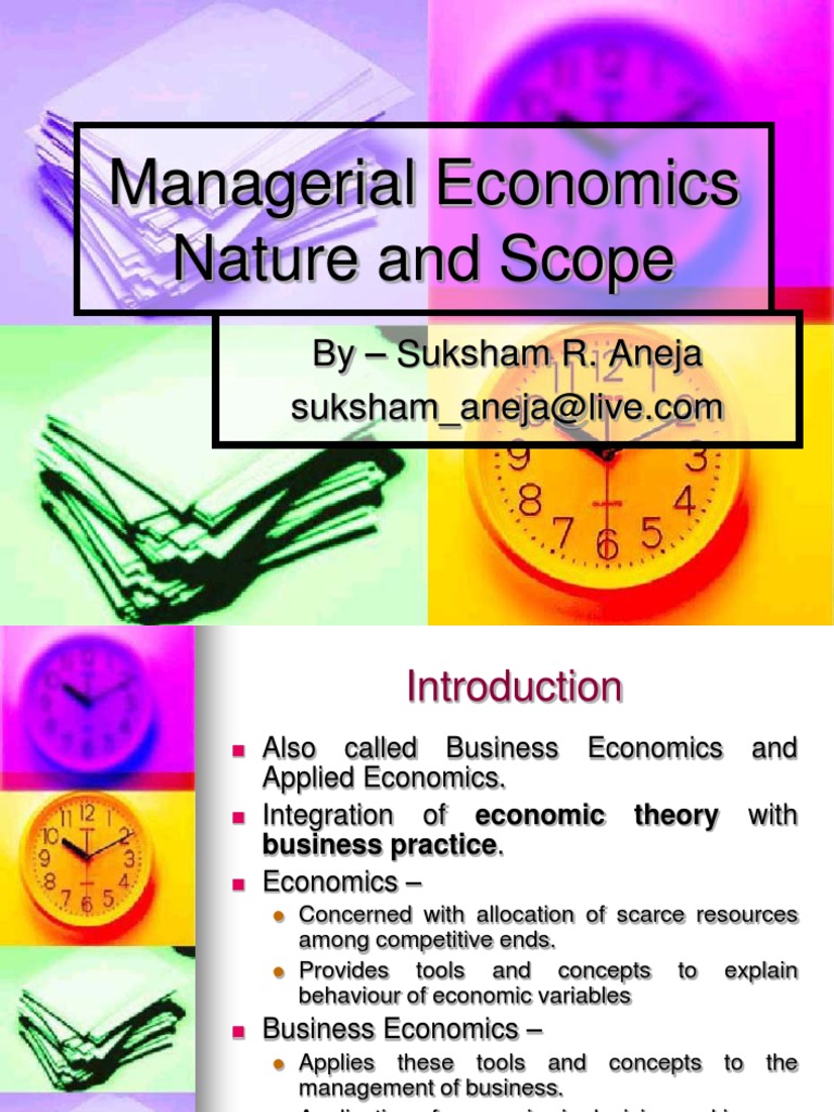 Nature & Scope of Managerial Economics | PDF | Profit (Accounting ...
