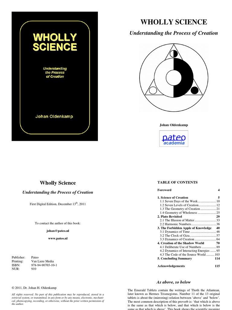 Wholly Science: Understanding The Process of Creation | PDF | Pitch ...