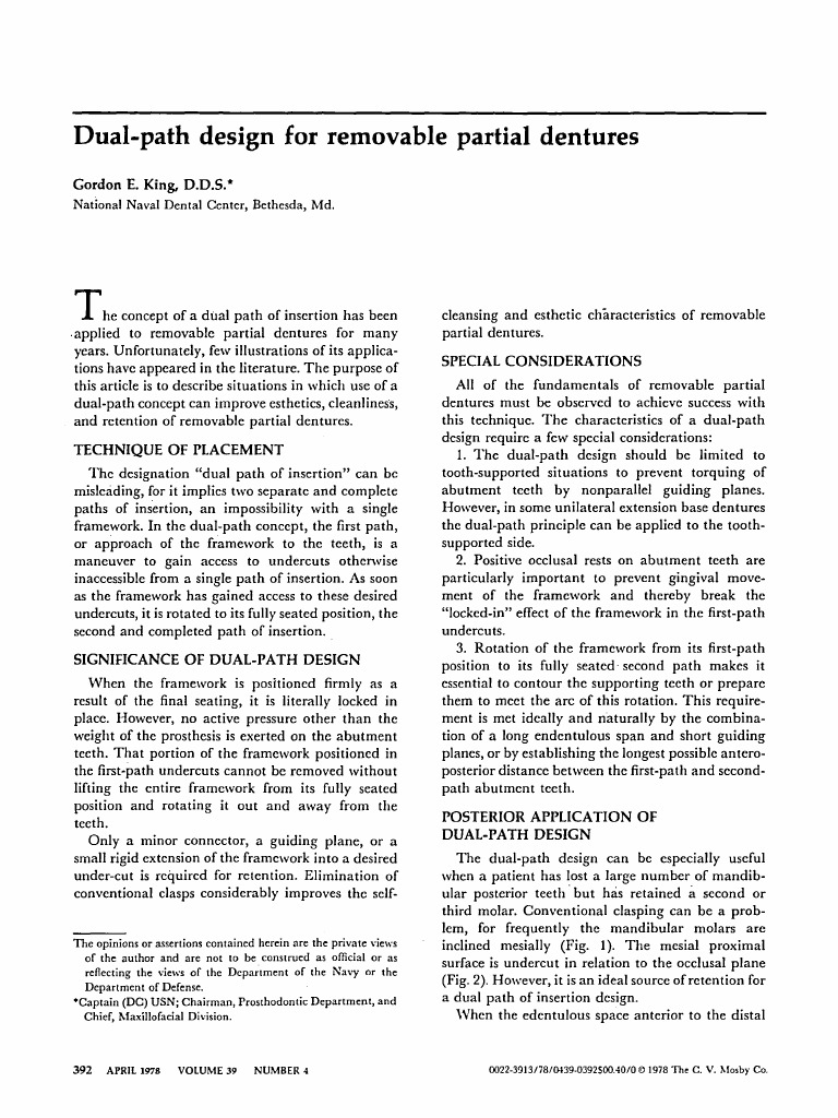 Dual-Path Design | Download Free PDF | Dentures | Anatomical Terms Of ...