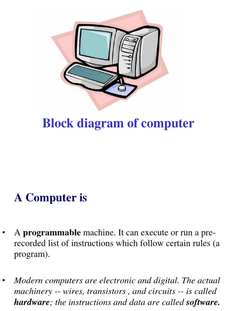 Block Diagram of Computer | PDF | Computer Data Storage | Computer Hardware