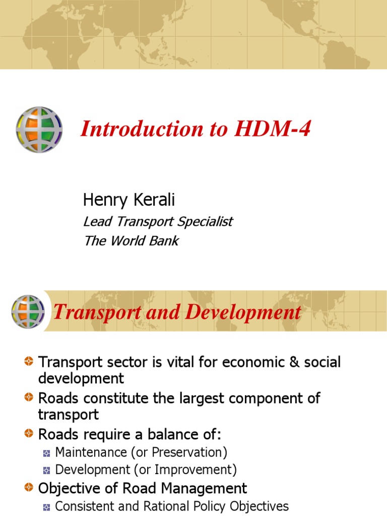 01 Kerali HDM4 Introduction 08 | PDF | Road | Road Surface