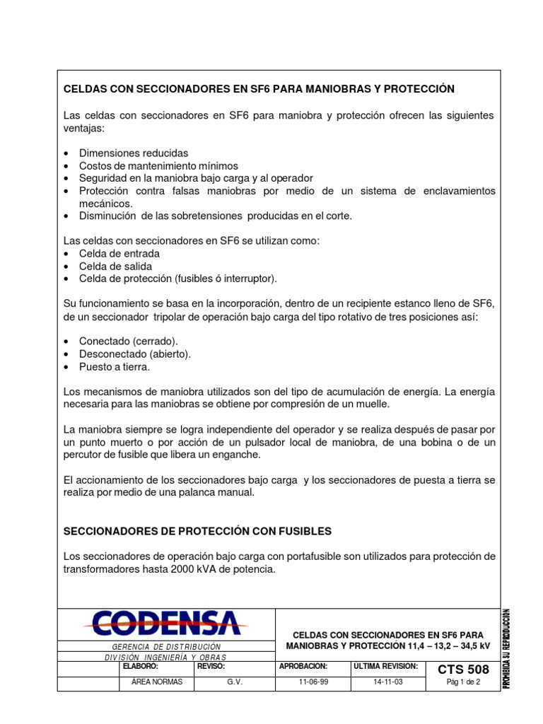 CTS 508 | PDF | Transformador | Fusible (Eléctrico)
