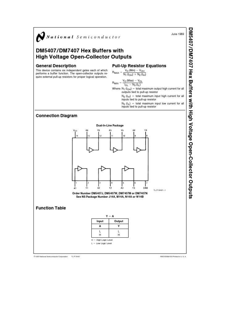 DM7407N PDF | PDF | Computer Engineering | Electromagnetism
