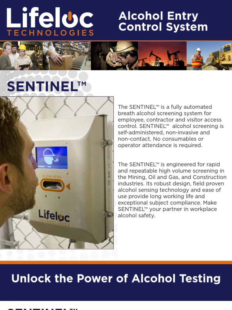 Sentinel Automatic Breath Alcohol Testing Station | PDF | Technology ...