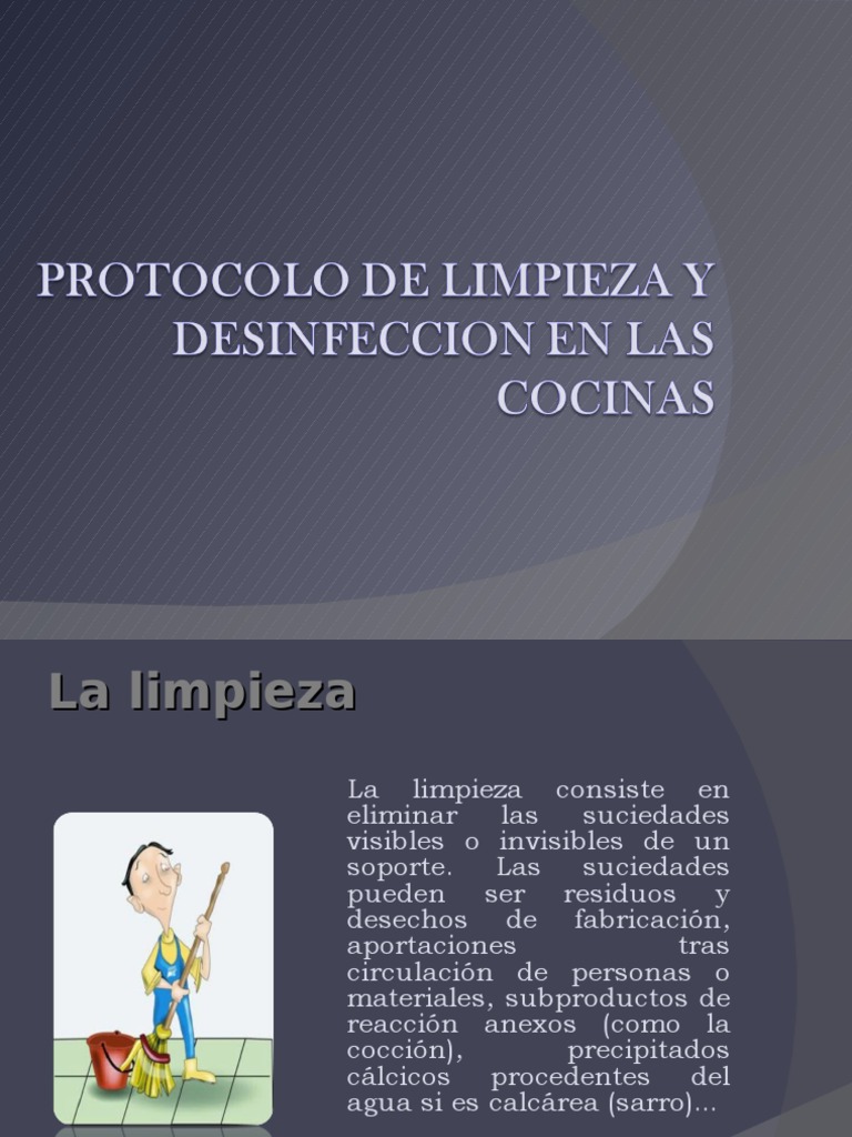 Protocolo de Limpieza y Desinfeccion en Las Cocinas