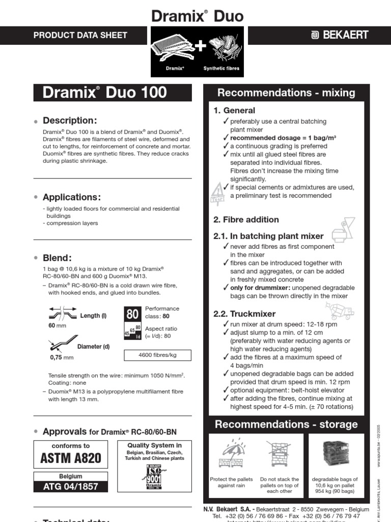 Dramix Duo100 GB | PDF | Concrete | Structural Engineering