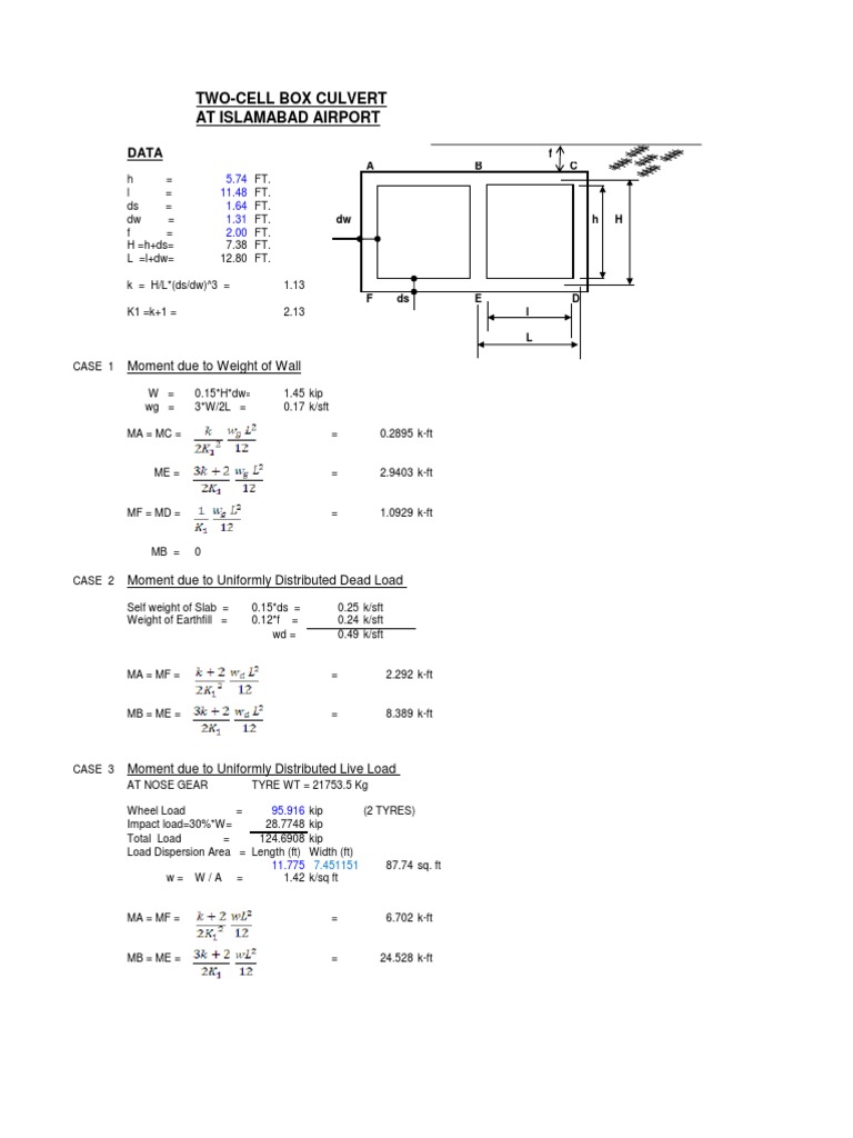 Two Cell Box Culvert | PDF | Vehicles | Engineering