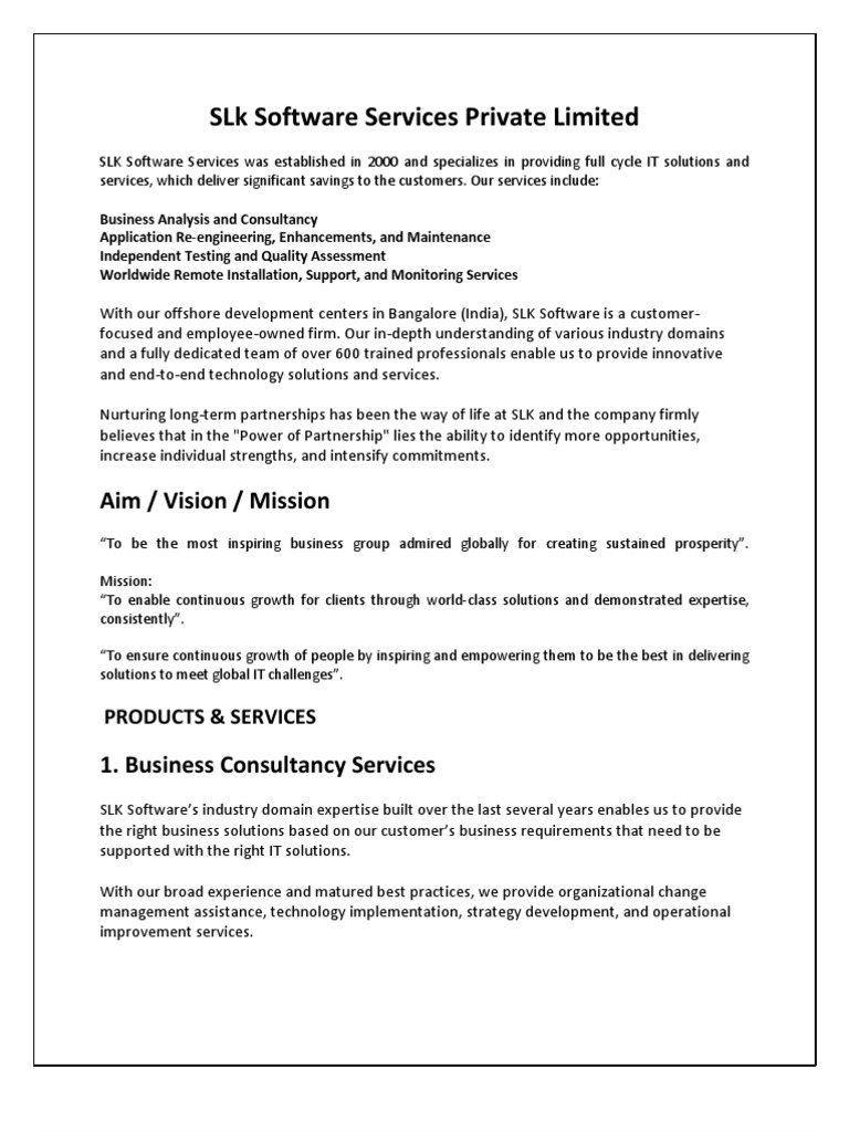 SLk Software | Supply Chain Management | Itil