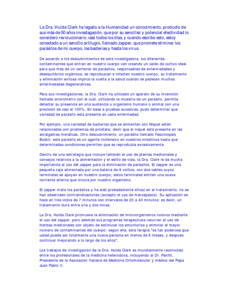 ZAPPER - Hulda Clark | PDF