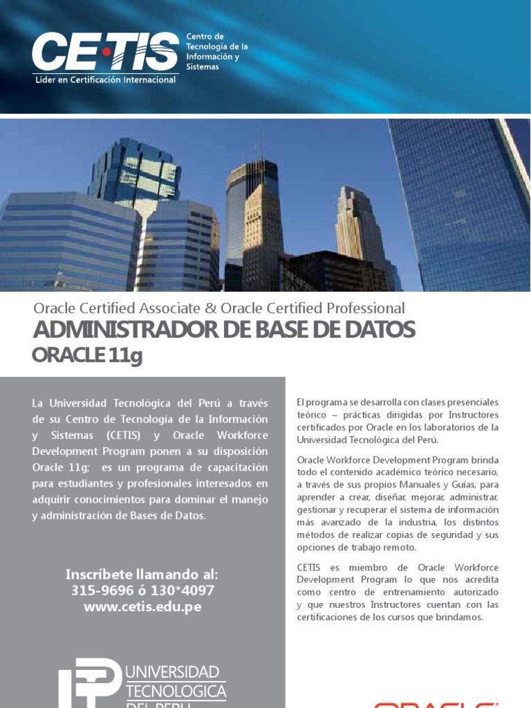 Brochure Oracle | PDF | Oracle Corporation | Bases de datos