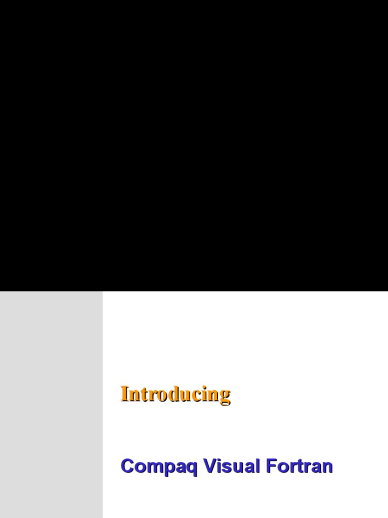 Compaq Visual Fortran OVERVIEW | PDF | Component Object Model | Library (Computing)