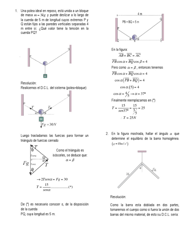 Problemas de Estatica | PDF