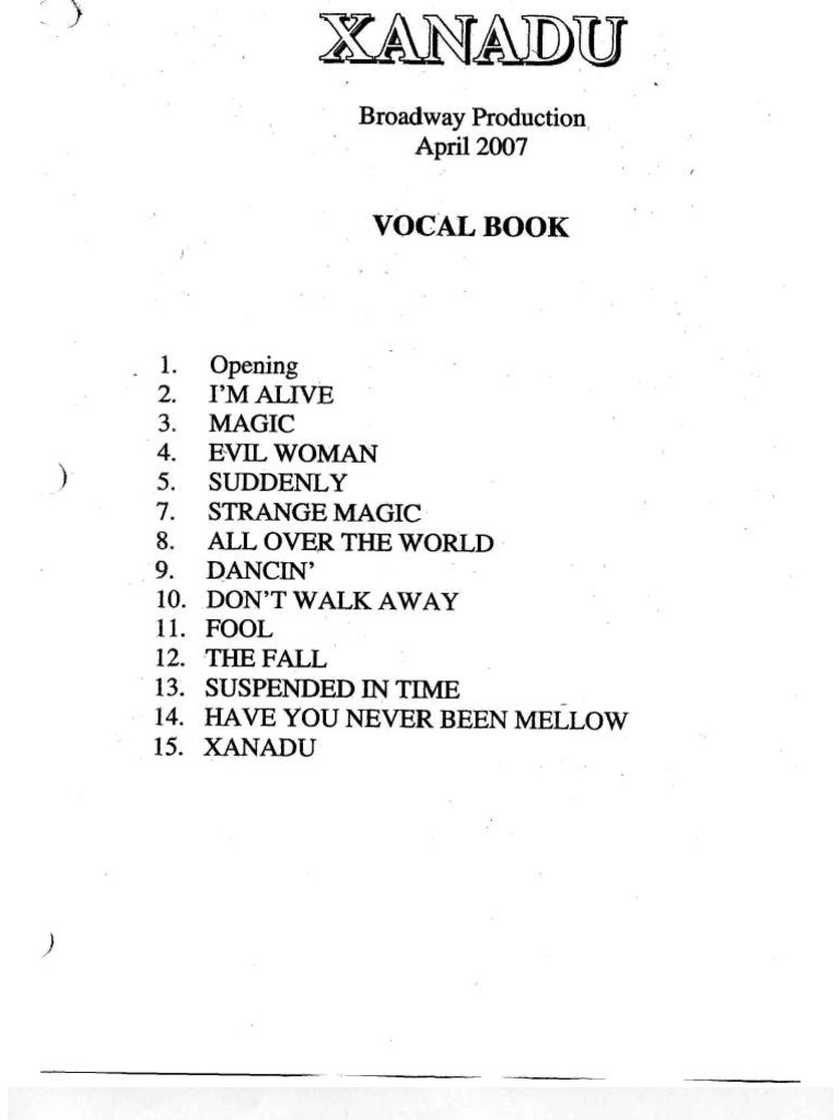 Xanadu PV Score | PDF