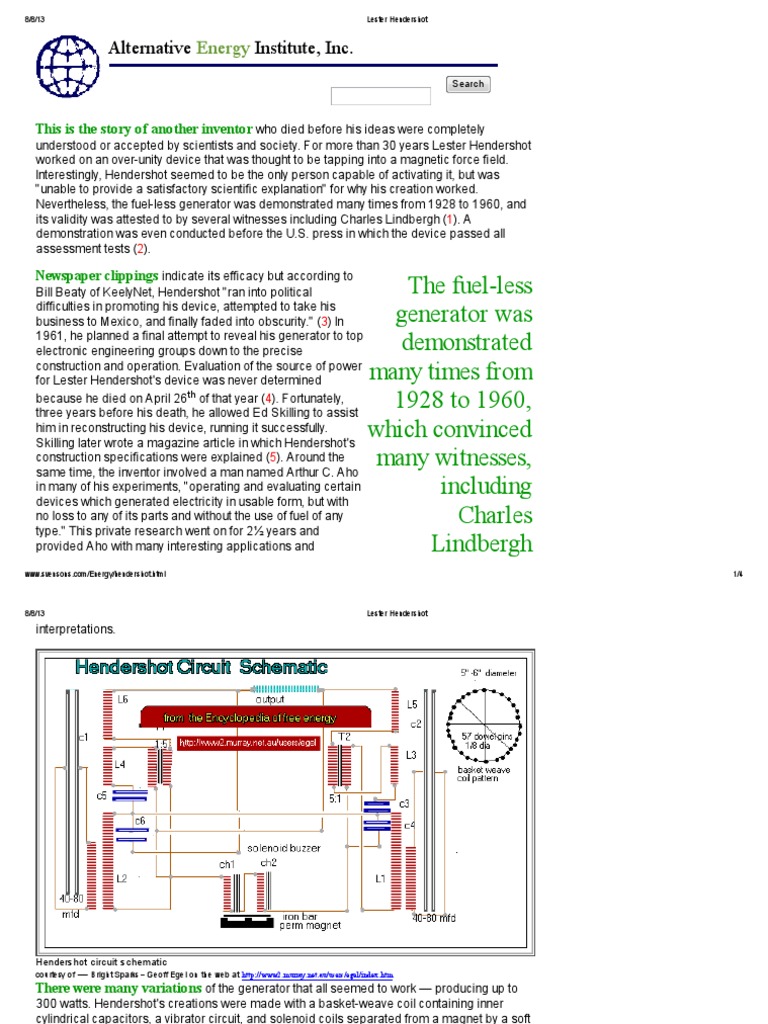 Lester Hendershot | PDF | Electric Generator | Inductor