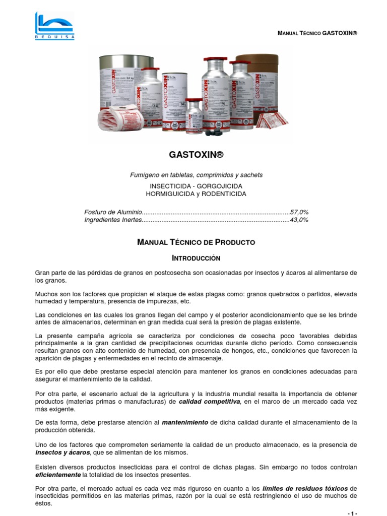 AAA El Manual Tecnico Gastoxin | Aluminio | Insectos | Prueba gratuita ...