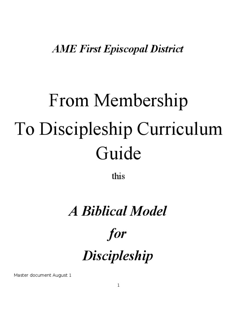 Discipleship Curriculum Guide PDF | PDF | Disciple (Christianity ...