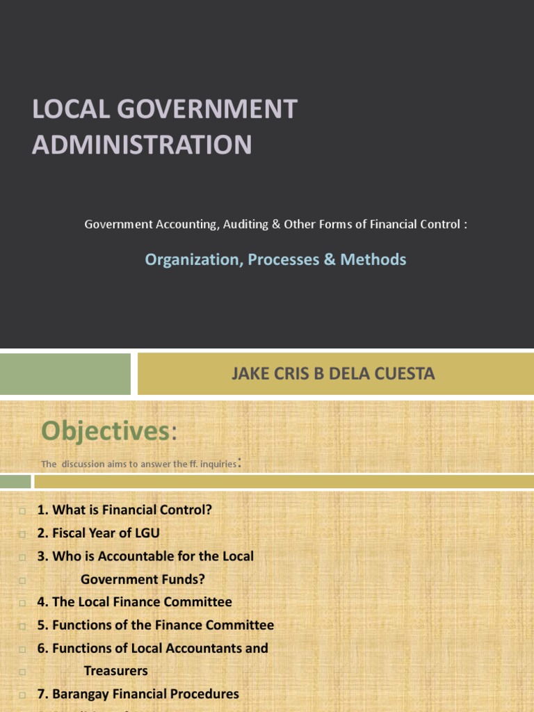 Local Government Financial Control Guide | PDF