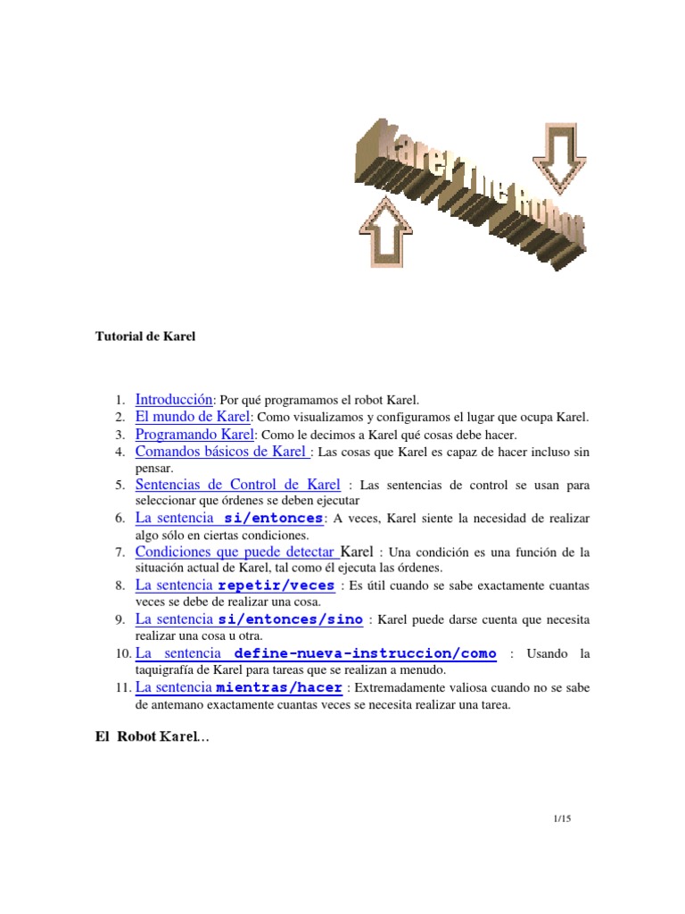 Tutorial de Karel | PDF | Programa de computadora | Programación
