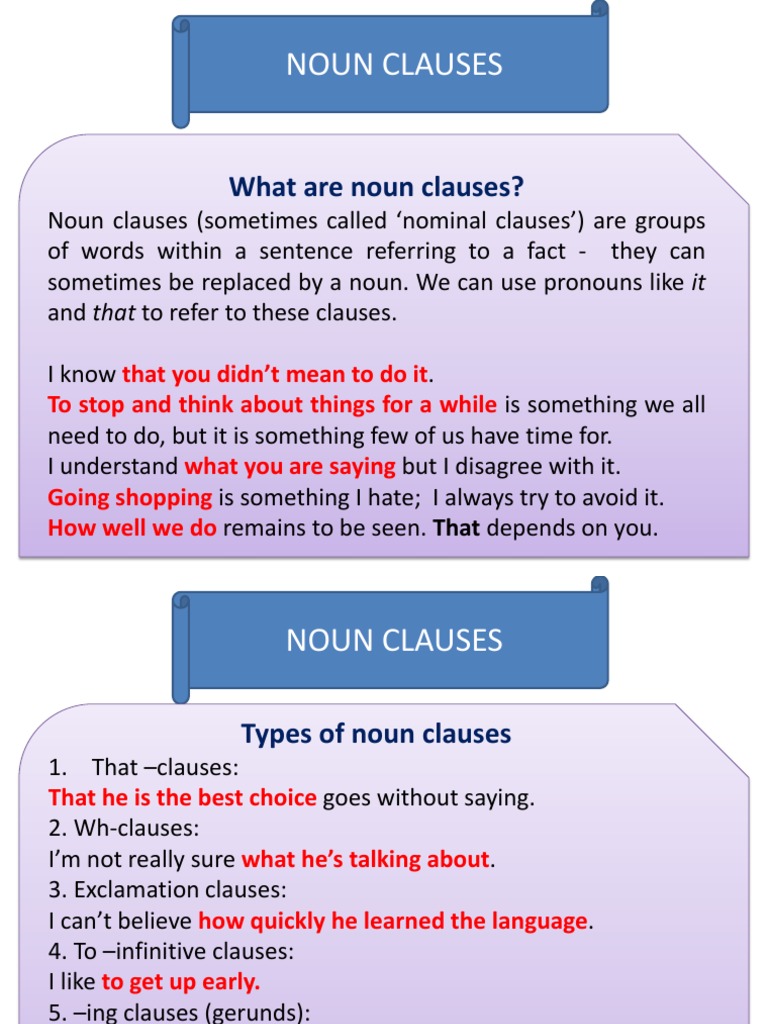 Noun Clauses | PDF | Clause | Noun