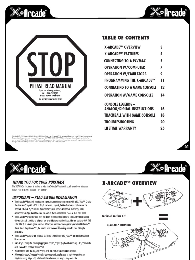 X-Arcade Tankstick Manual USA | PDF | Computer Keyboard | Personal ...