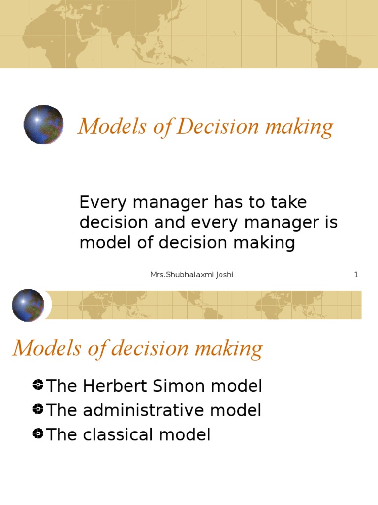 Models of Decision Making | Download Free PDF | Operations Research ...