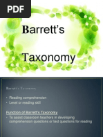 The Barrett Taxonomy of Reading Comprehension | PDF | Reading ...