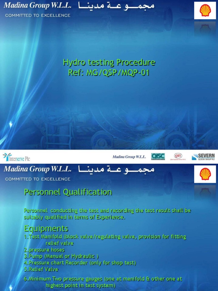 Hydro Testing Procedure Overview | PDF