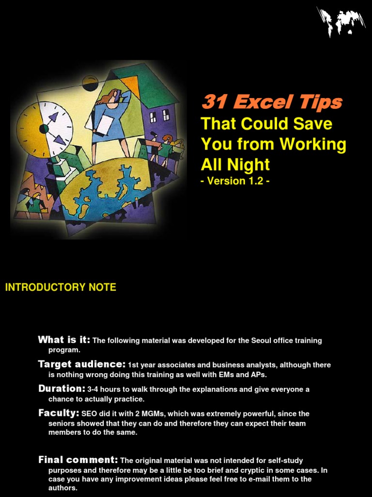Excel Tips and Tricks | PDF | Spreadsheet | Microsoft Excel