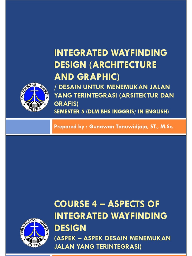 20130803-PPT Course 4 - Aspects of Integrated Wayfinding Design | PDF