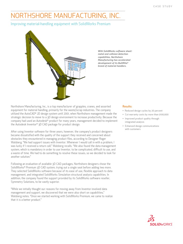 Northshore Manufacturing, Inc.: Improving Material-Handling Equipment ...