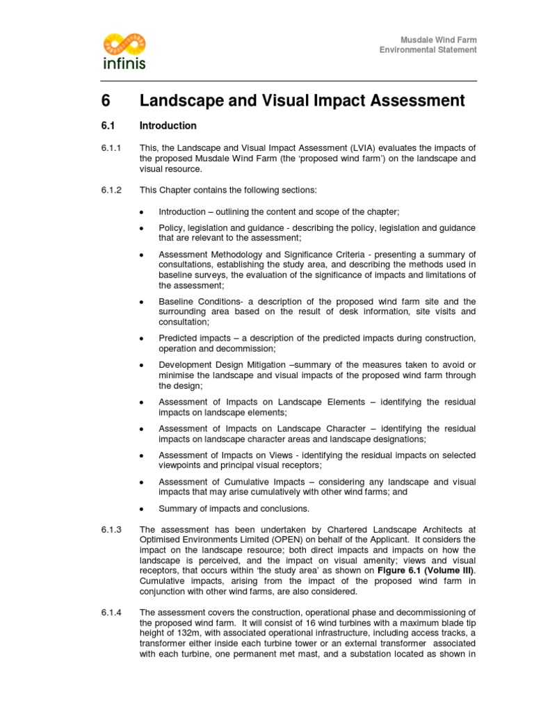 Chapter 6 - Landscape and Visual Impact Assessment - Musdale Windfarm ...