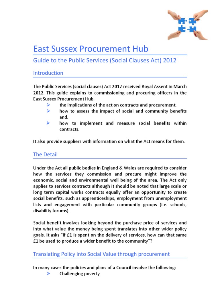 East Sussex Procurement Hub: Guide To The Public Services (Social ...