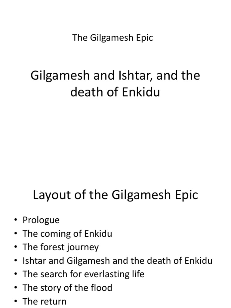Gilgamesh and Ishtar and The Death of Enkidu | PDF | Epic Of Gilgamesh ...