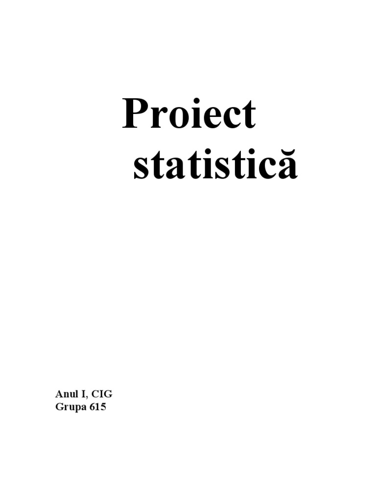 Proiect Statistica | PDF