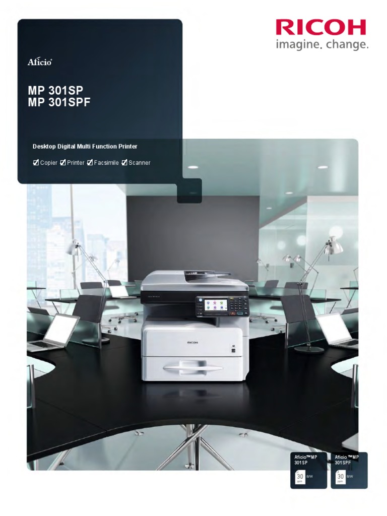 Midshire Business Systems - Ricoh Aficio MP 301 SP / MP 301SPF Brochure | PDF | Image Scanner ...