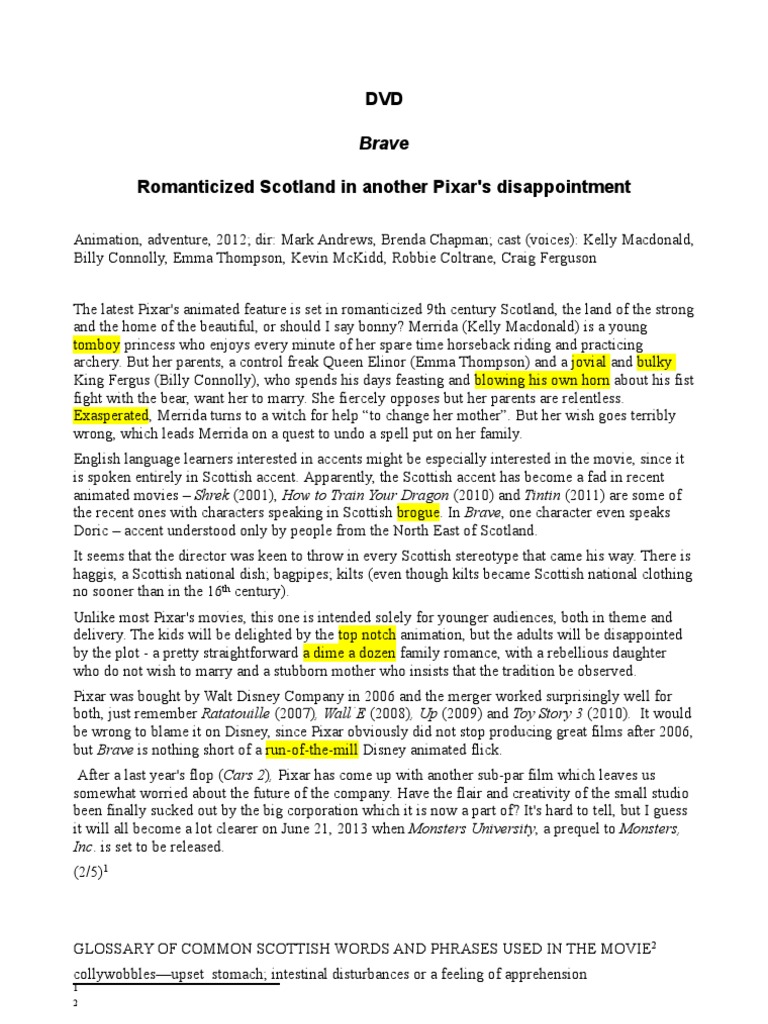 Brave: Inc. Is Set To Be Released | PDF | Animation | Leisure