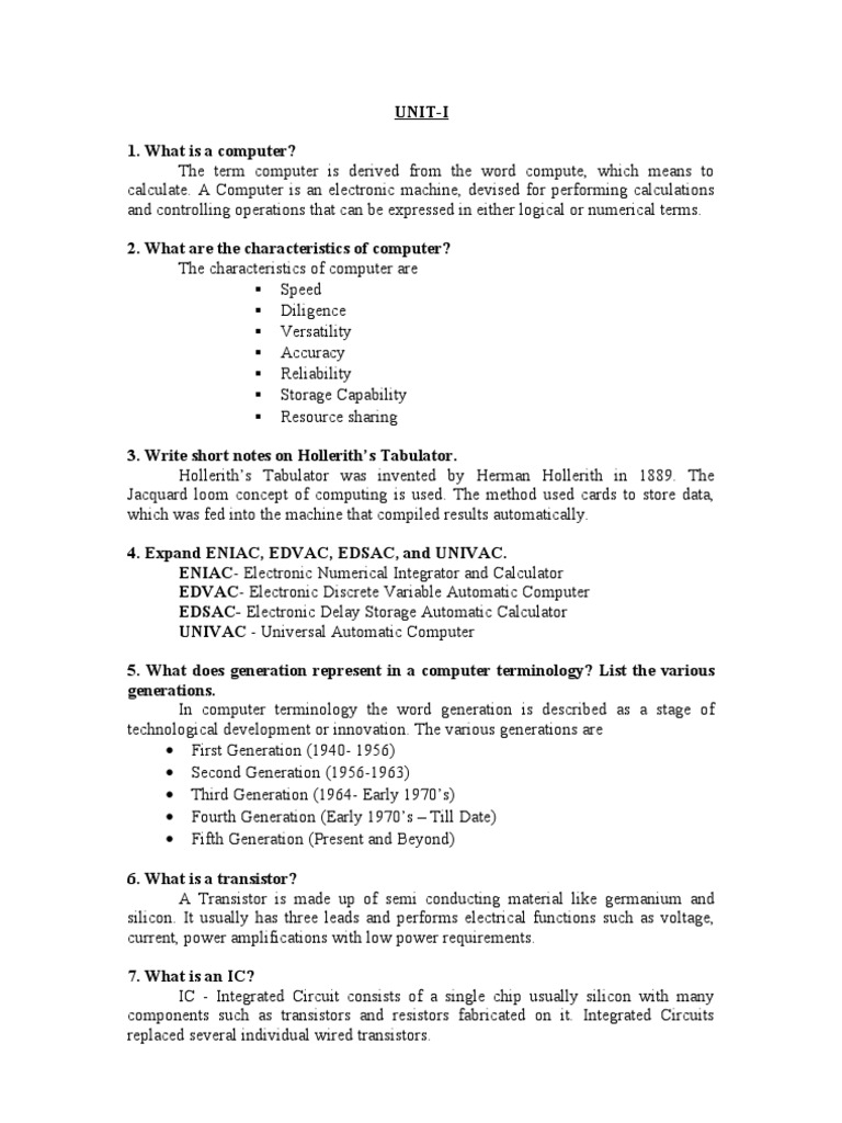 Unit I | PDF | Computer Data Storage | Instruction Set