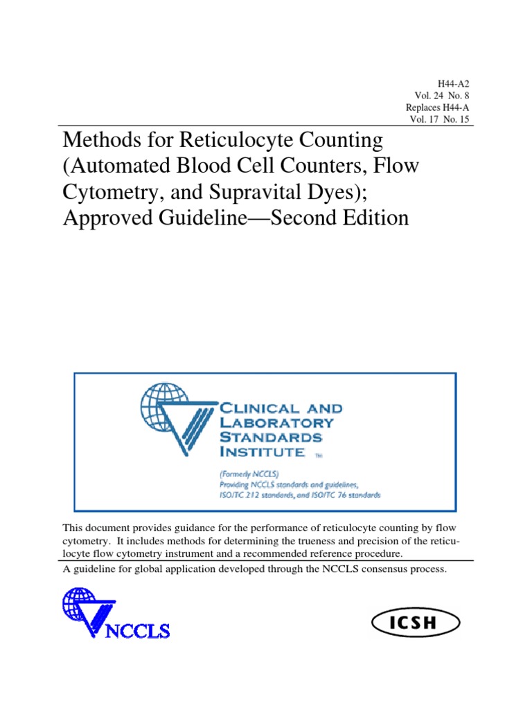Methods For Reticulocyte Counting | PDF | Staining | Accuracy And Precision