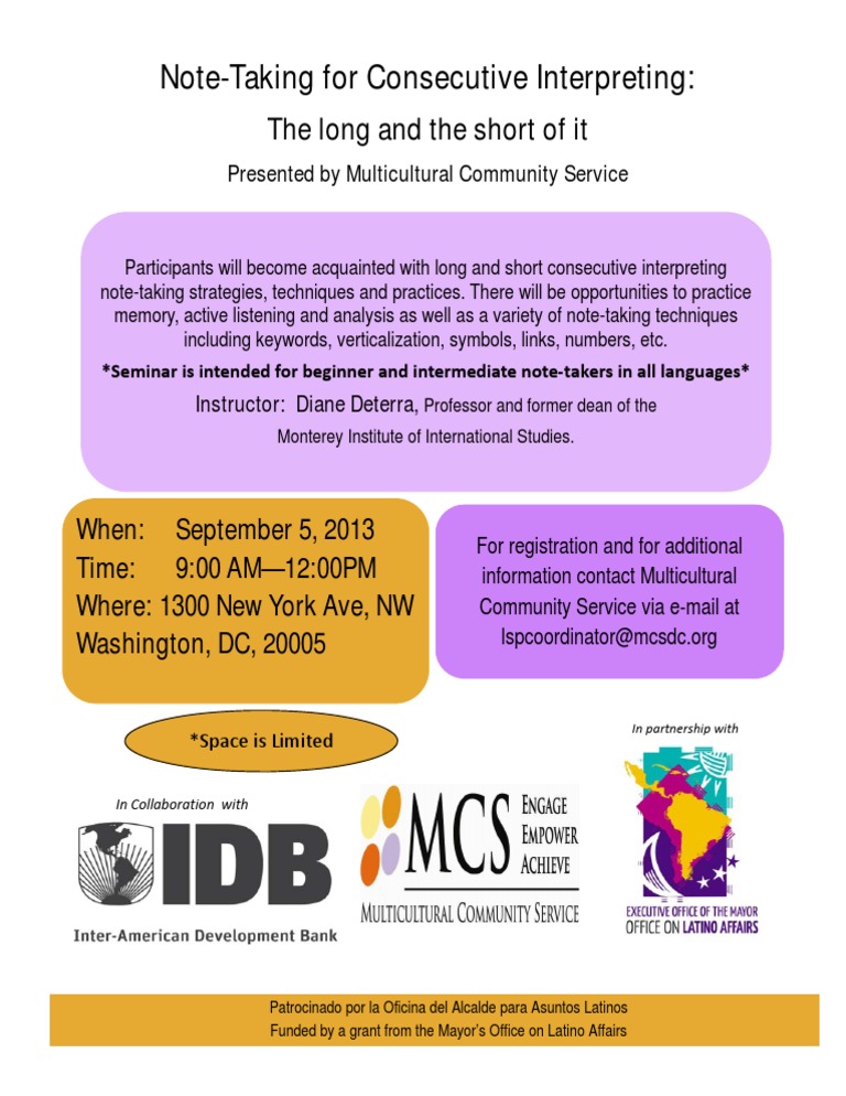 Note-Taking Seminar for Interpreters | PDF | Career & Growth
