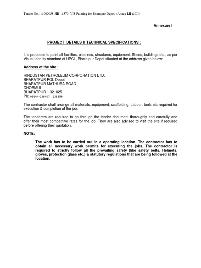 Technical Specification PAINTING & Special - Final | PDF | Paint ...