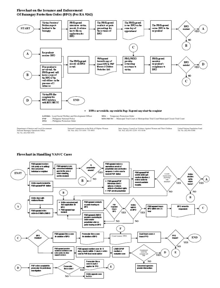 Flowchart Issuance Of Protection Order Pdf Restraining Order
