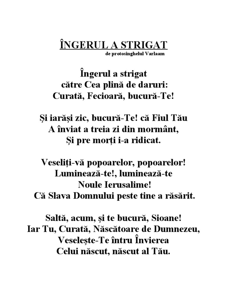 ÎNGERUL A STRIGAT