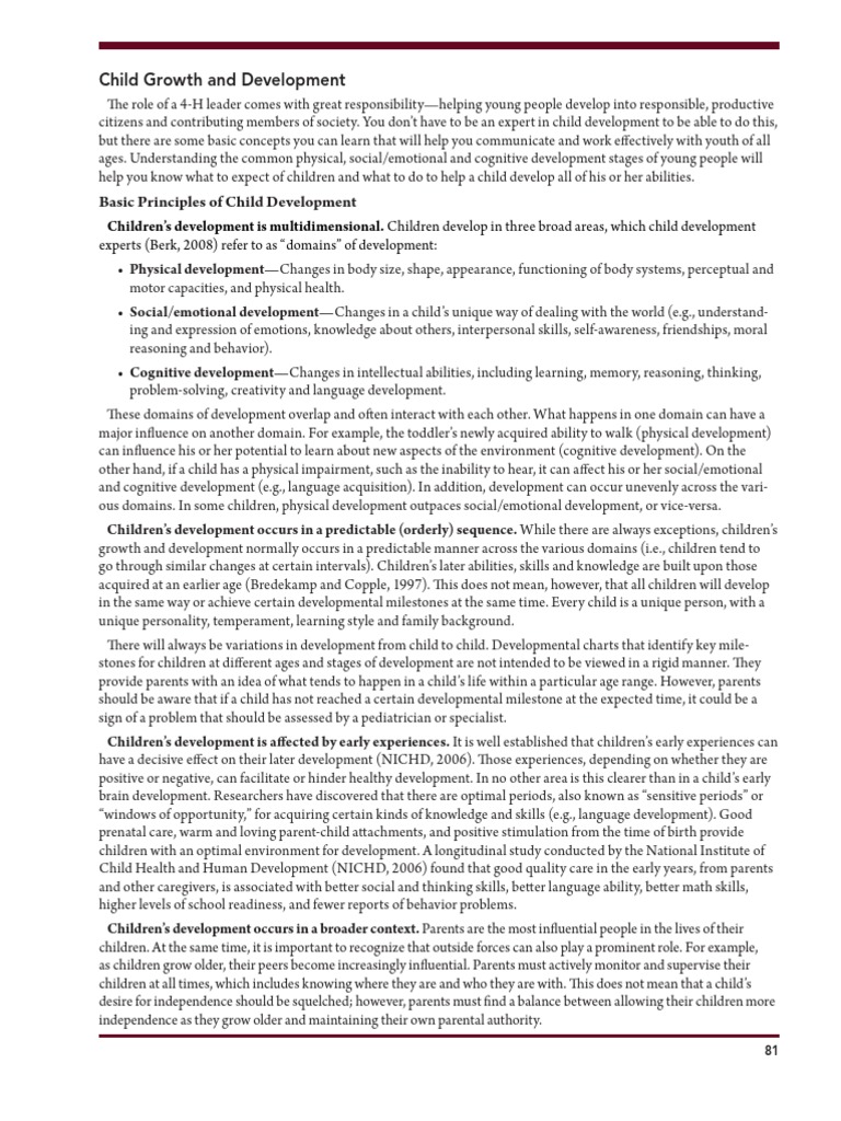 Growth & Development 1 | PDF | Child Development | Relationships